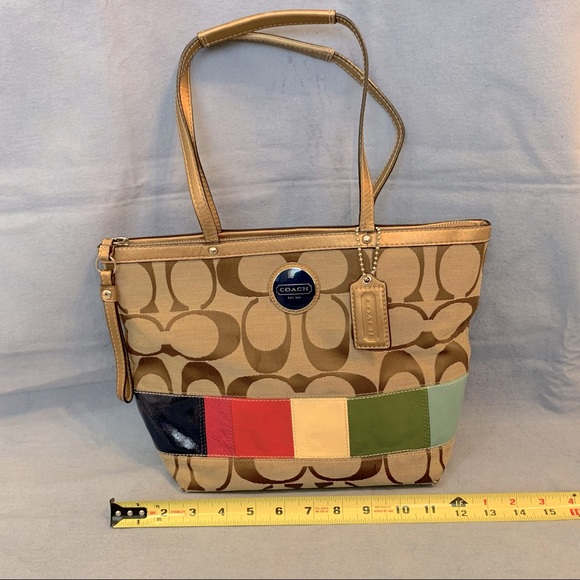 Coach | Bags | Coach Colorblock Jacquard Medium Tote | Poshmark